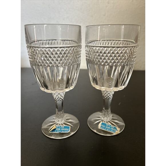 Dining | Made In West Germany Full Lead Crystal 2 Wine Glasses Goblets ...